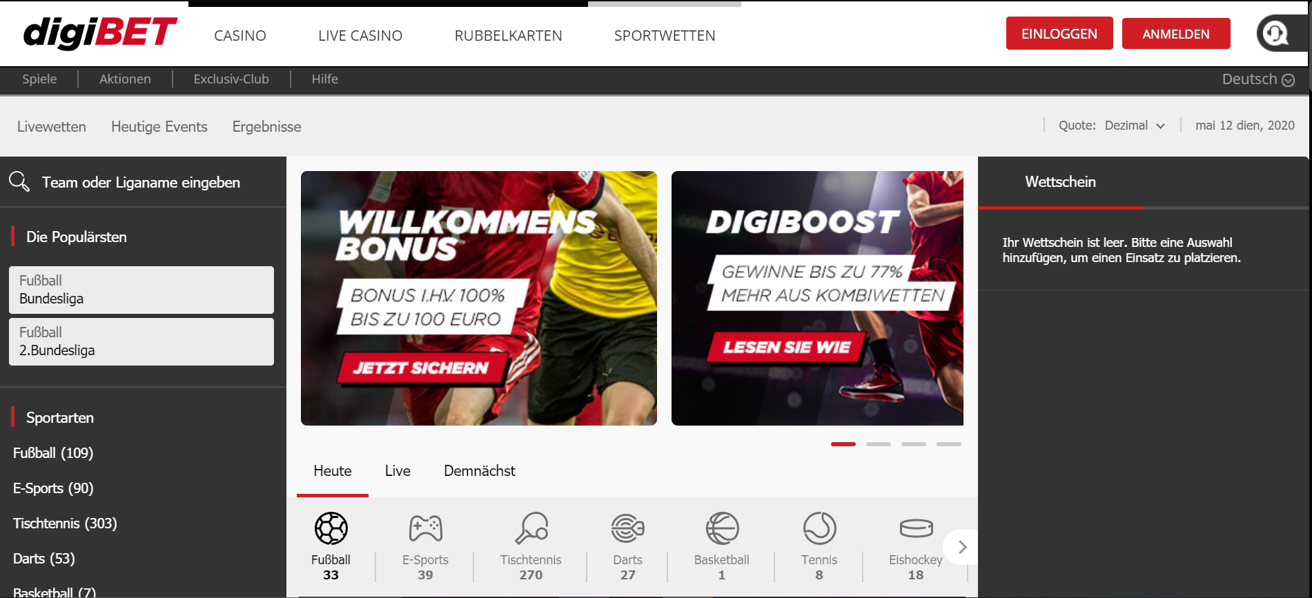 Digibet - 100 bis zu 100€ sichere dir deinen Neukundenbonus!